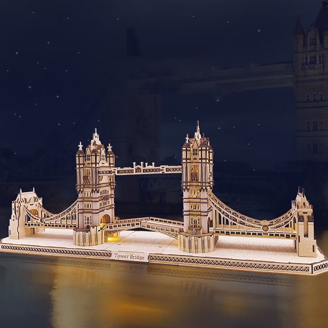 450pcs 3D Puzzle, Tower Bridge London Bridge with Lights, Creative 3D ...