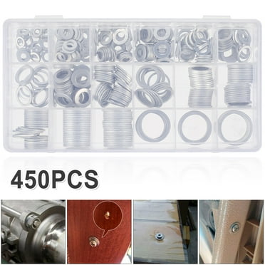 Wideskall Zinc Plated Steel Flat Washers Set Assortment Kit 3 Size 1/2 ...