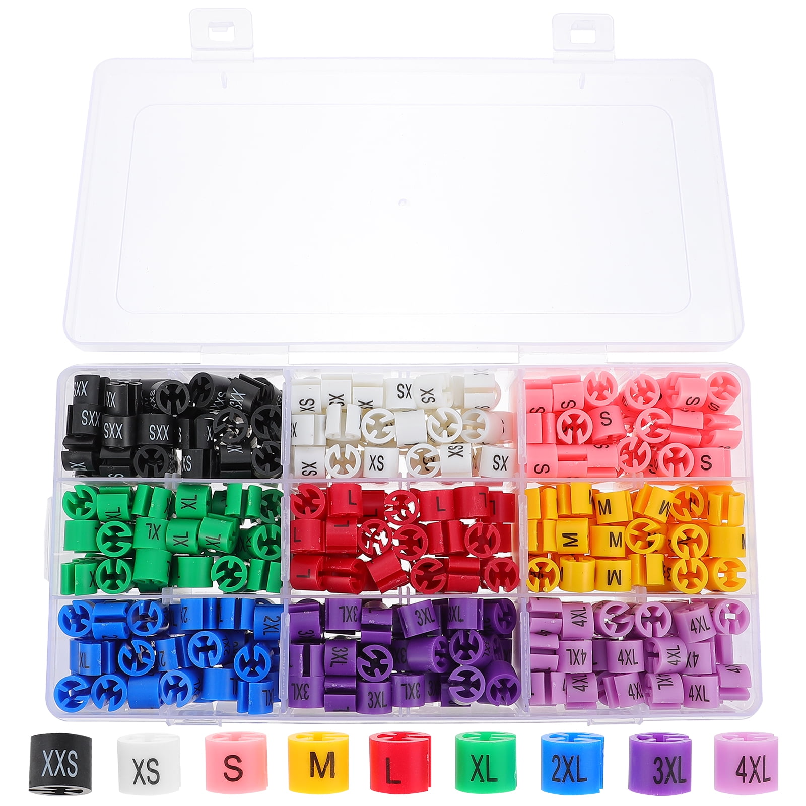 450pcs Garment Size Markers Colored Hanger Size Clips Color Coded Size ...