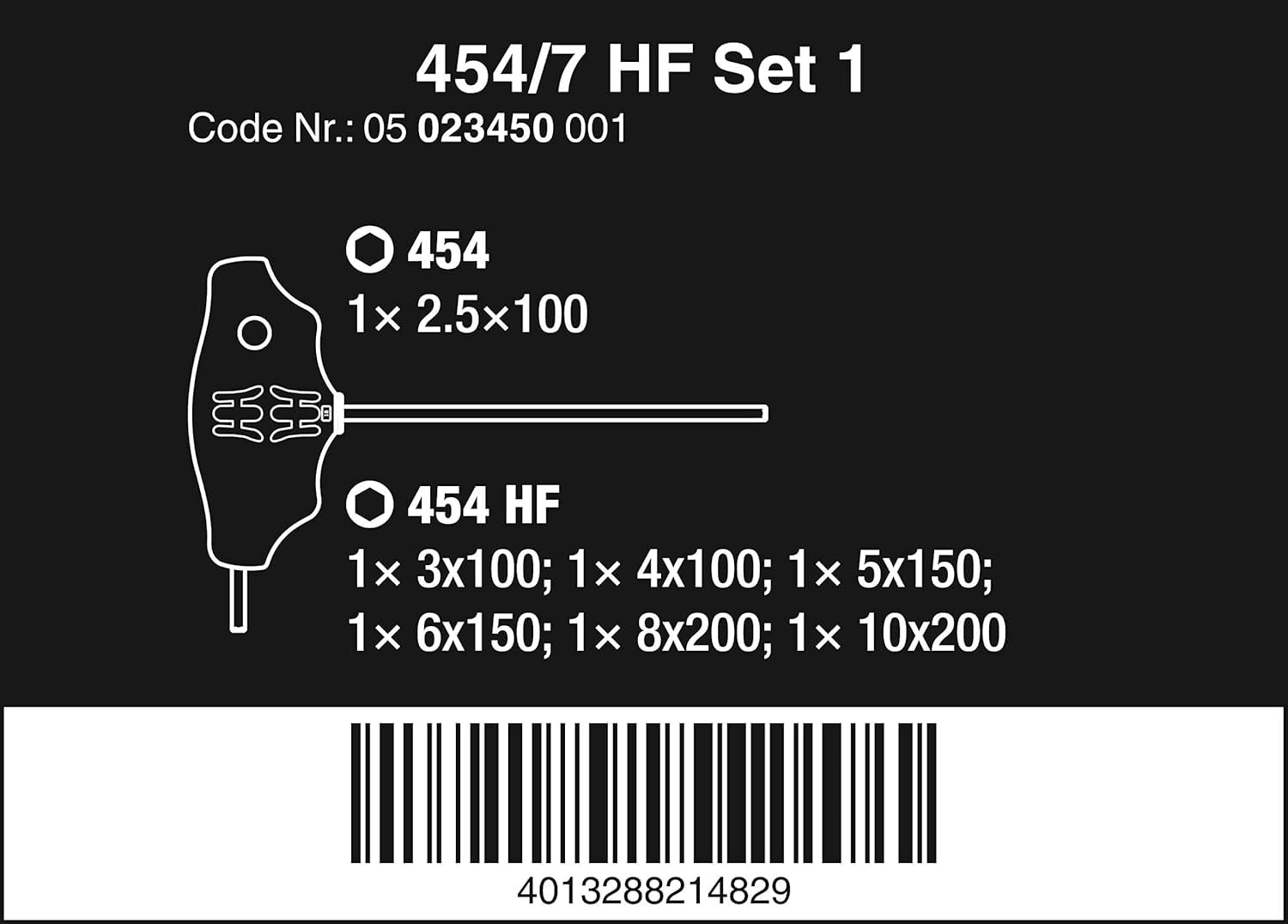 454/7 HF Set Metric 7pc T-Handle Hex drvr - Walmart.com