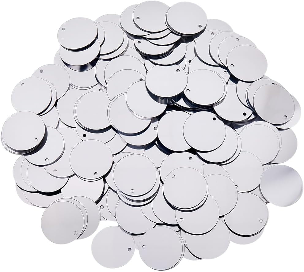454Pcs Silver Round Flat Sequins Paillettes Loose Bulk 20Mm Large with ...