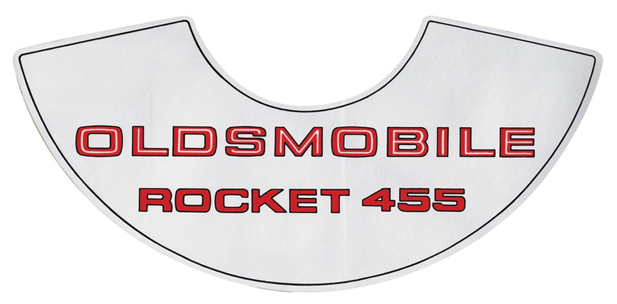 455 4 Barrel Large Air Cleaner Decal 1967-1972 Olds Cutlass and 442 ...