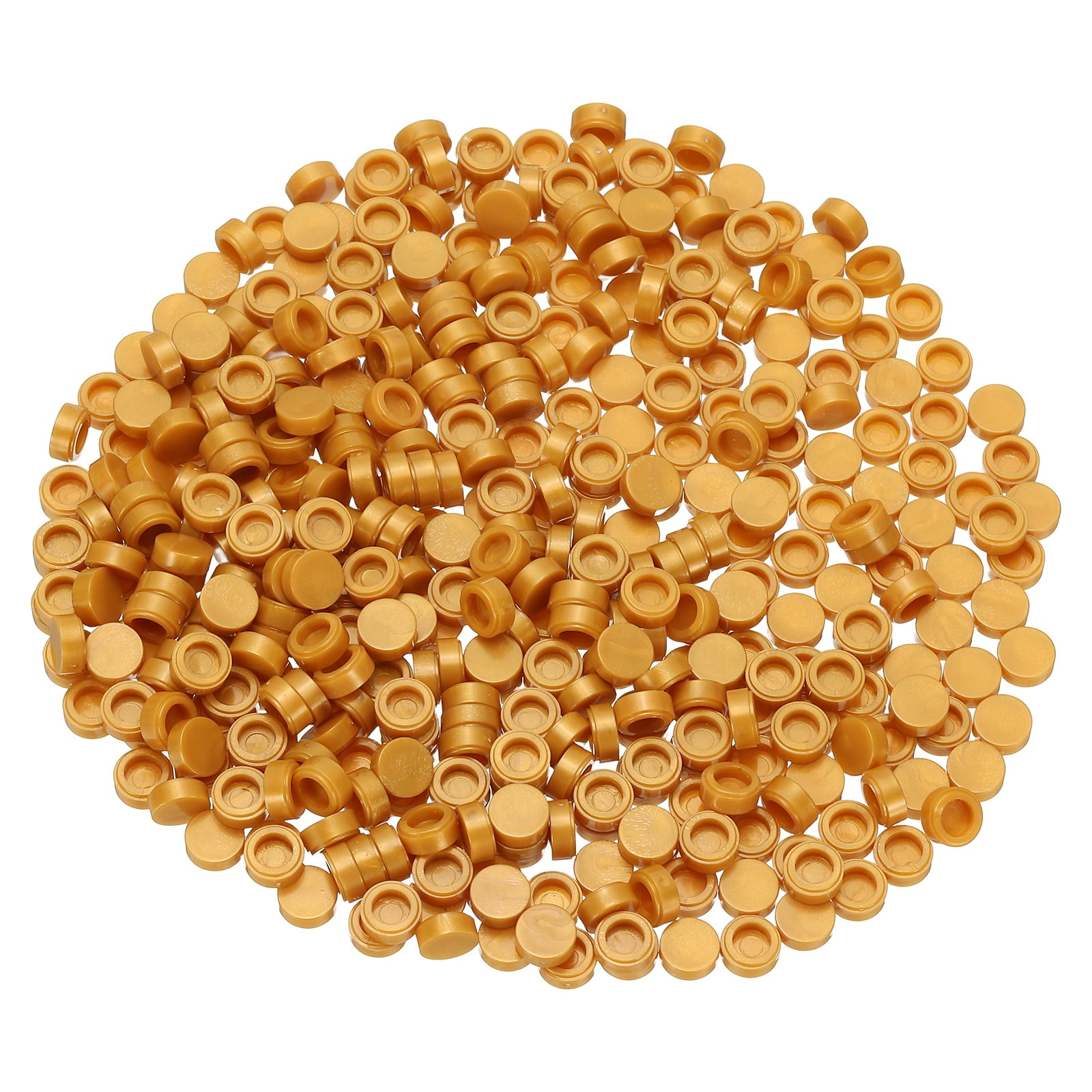 455 Pcs Flat Blocks Bulk, 1x1 Round Golden Yellow Classic Tiles Smooth ...