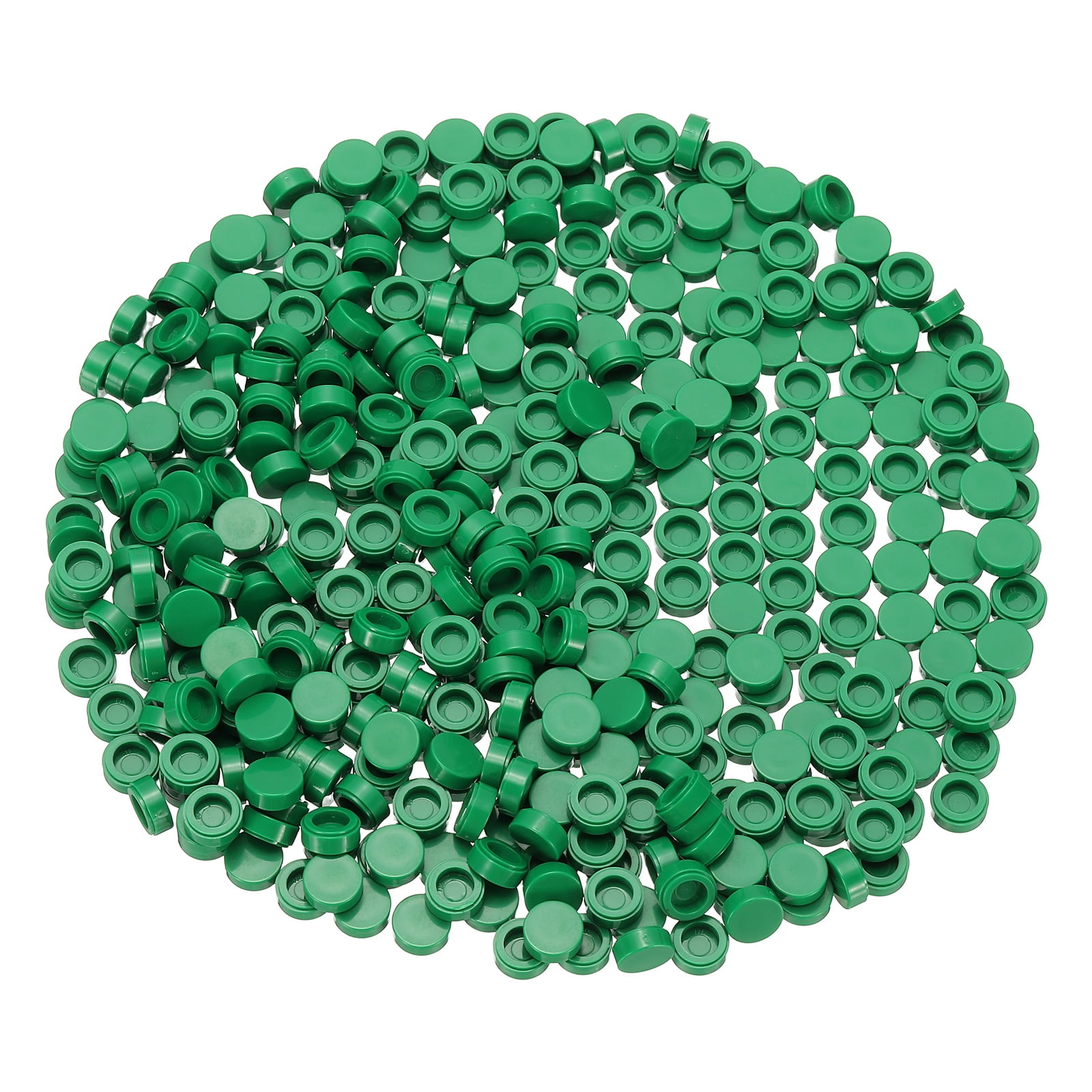 455 Pcs Flat Blocks Bulk, 1x1 Round Green Classic Tiles Smooth Surface ...