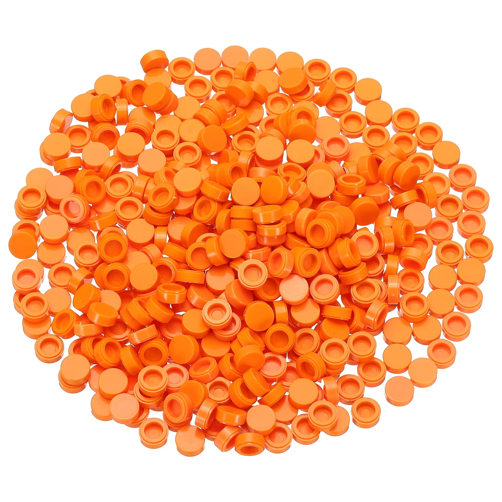 455 Pcs Flat Blocks Bulk, 1x1 Round Orange Yellow Classic Tiles Smooth ...