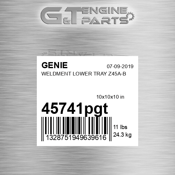 45741PGT WELDMENT LOWER TRAY Z45A-B fits Genie (New OEM) - Walmart.com