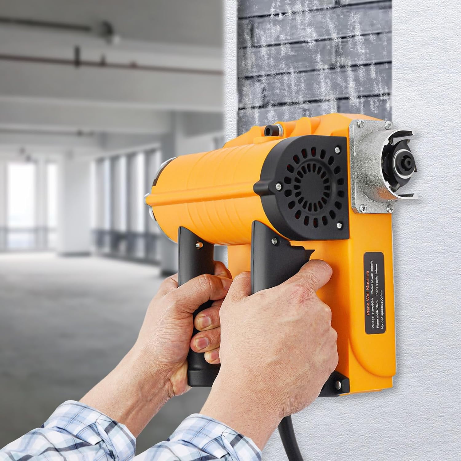 4580W 110V Electric Wall Planer Handheld Concrete Shovel Machine ...