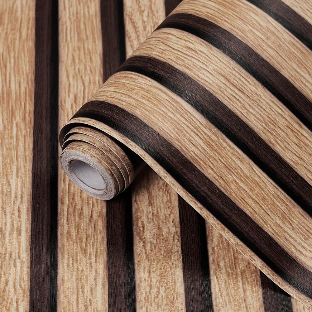 45CM*3 Meters Waterproof PVC Imitation Wood Grain Wall Stickers for ...