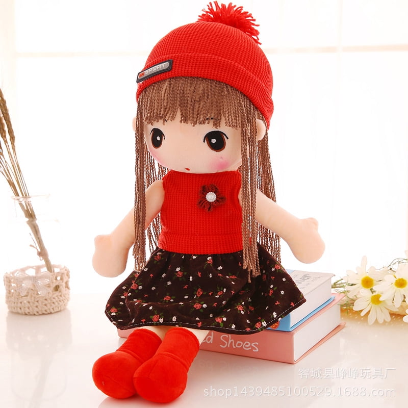 45CM Stuffed Plush Toy Girl's Kids Birthday Gift Stuffed Girl Doll ...