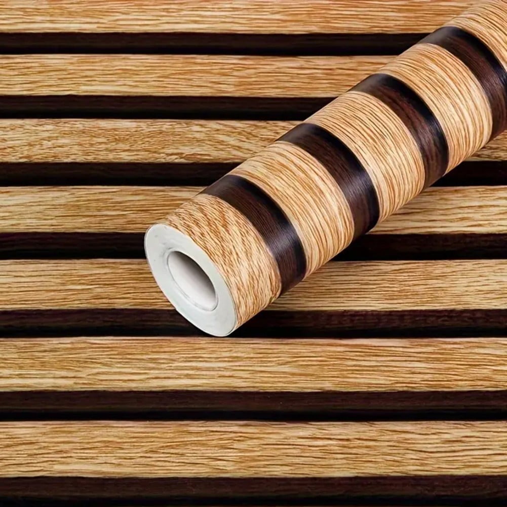 45CM x 5M Waterproof PVC Imitation Wood Grain Wall Stickers Perfect for ...
