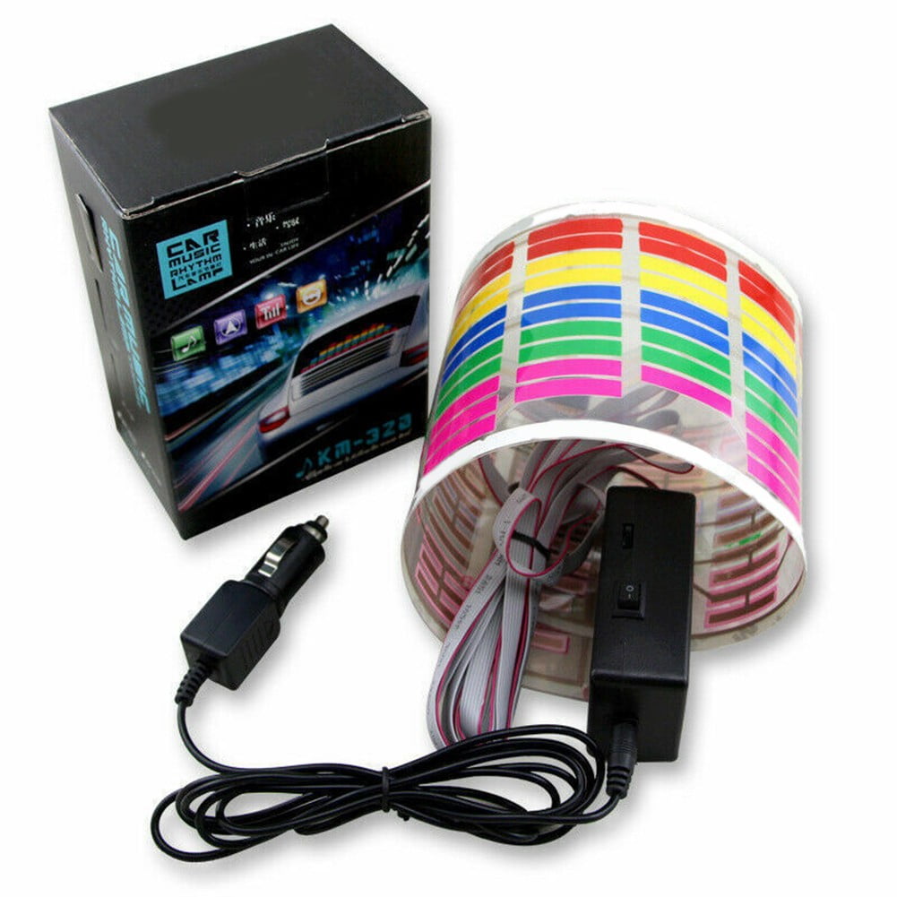 45Cm Rgb Car Music Rhythm Led Flash Light Sound Activated Equalizer ...