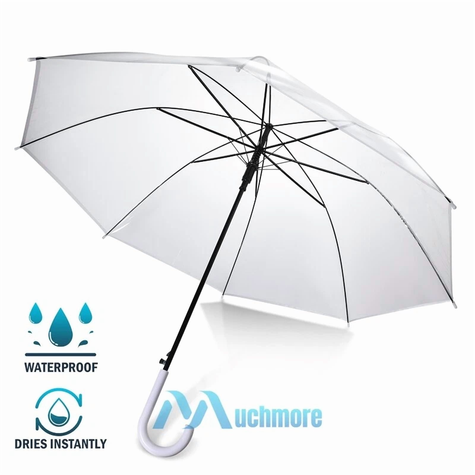 45Inch Clear See Through Dome Umbrella Full Transparent Lady Walking ...