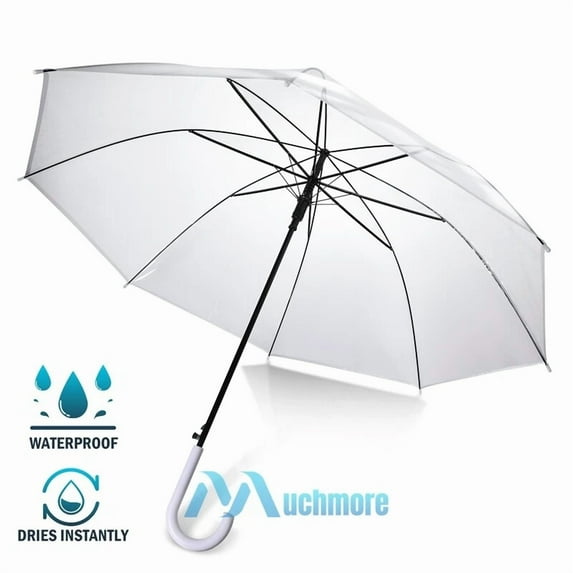 45Inch Clear See Through Dome Umbrella Full Transparent Lady Walking ...