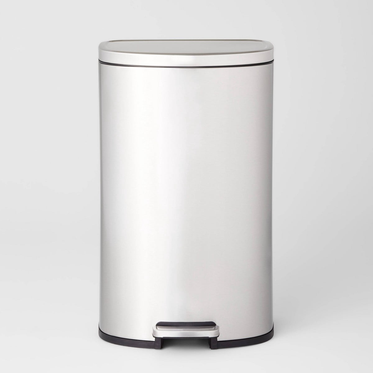 45L D Shape Step Trash Can - Stainless Steel, 13 Gallon, Kitchen ...