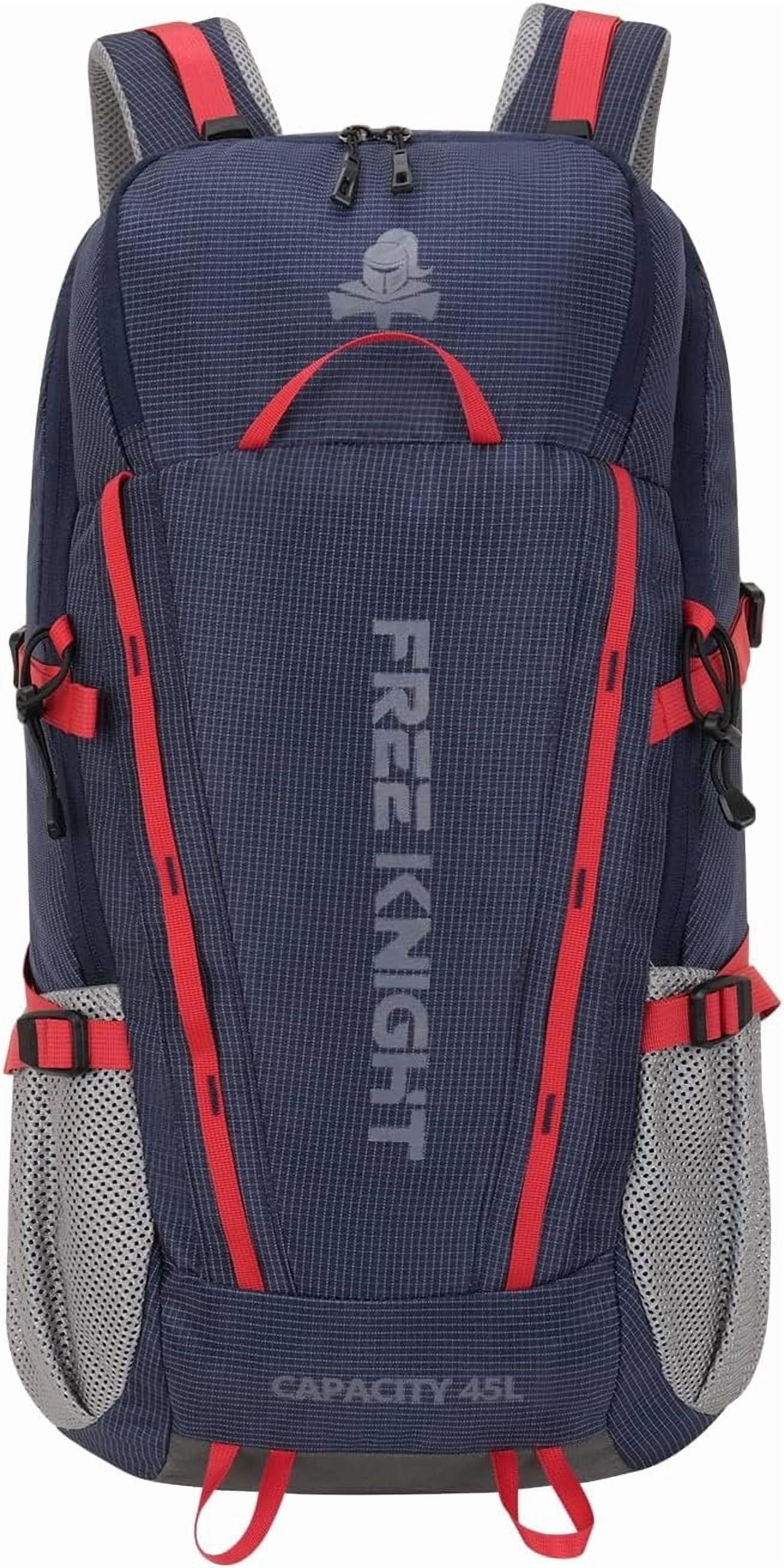 45L Hiking Camping Backpack with Rain Cover, Outdoor Travel Bag Daypack ...