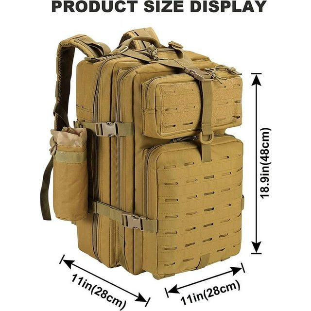 45L Large Military Tactical Backpack Army Molle Bag Rucksack 3 Day ...