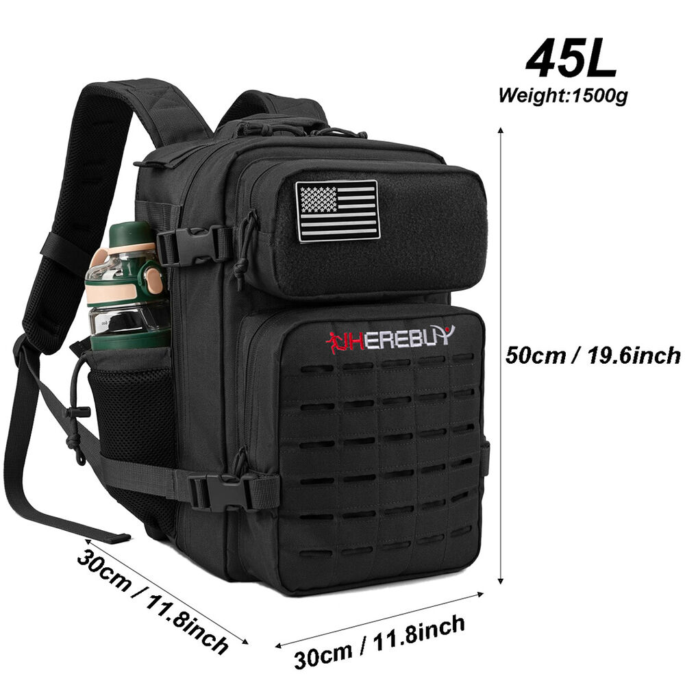 45L Military Tactical Backpack For Men Daypack 3 Day Bug Out Bag Hiking ...