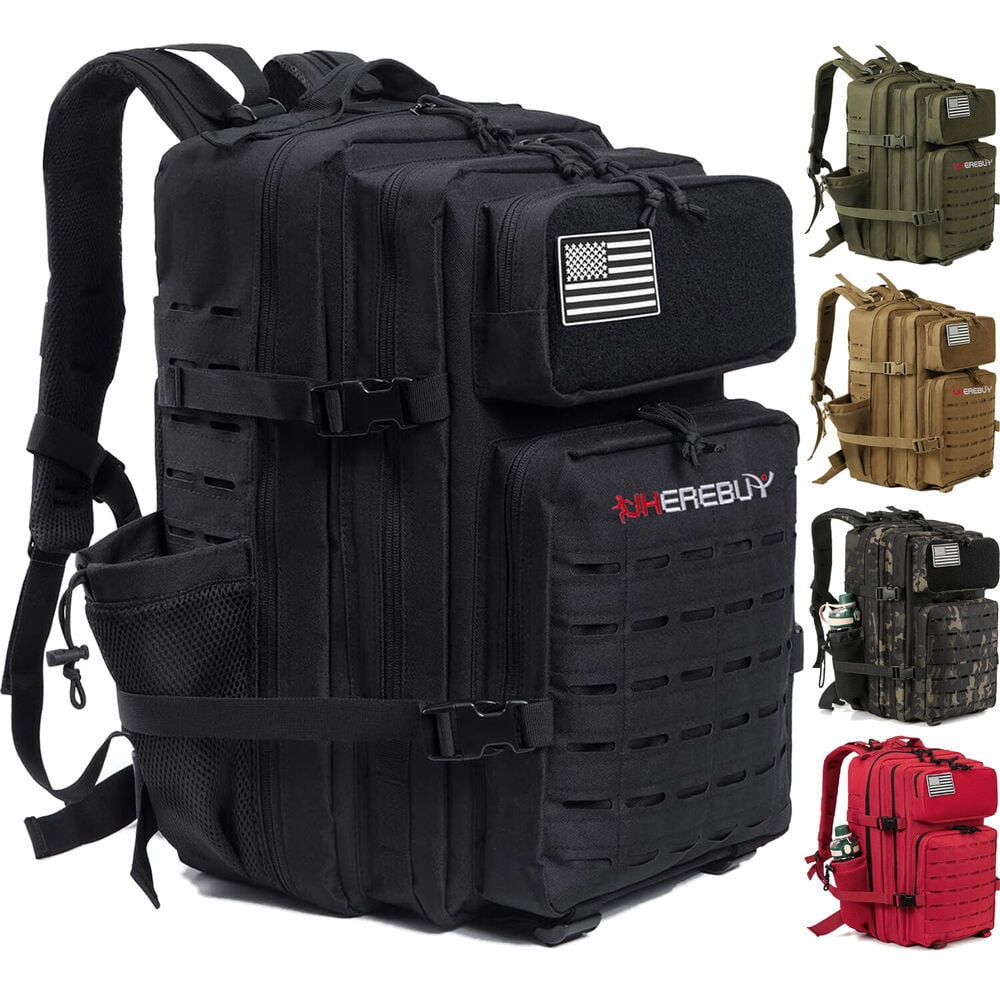 45L Military Tactical Backpack for Army 3 Day Assault Pack Large Hiking ...