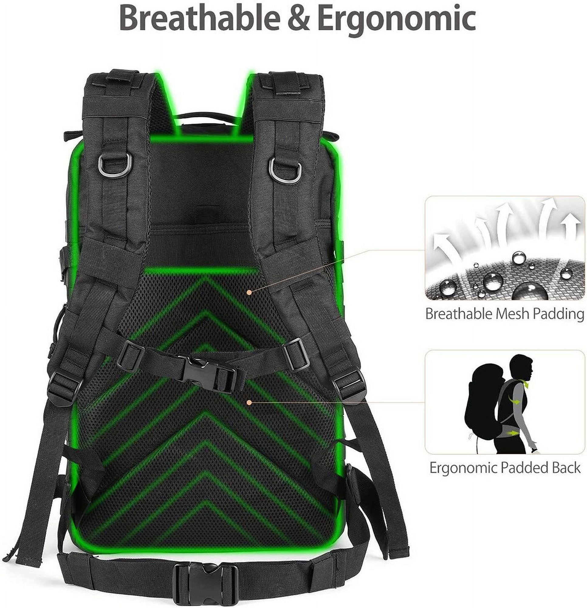 45L Outdoor Tactical Backpack Military Molle Hiking Bag Travel Trekking ...