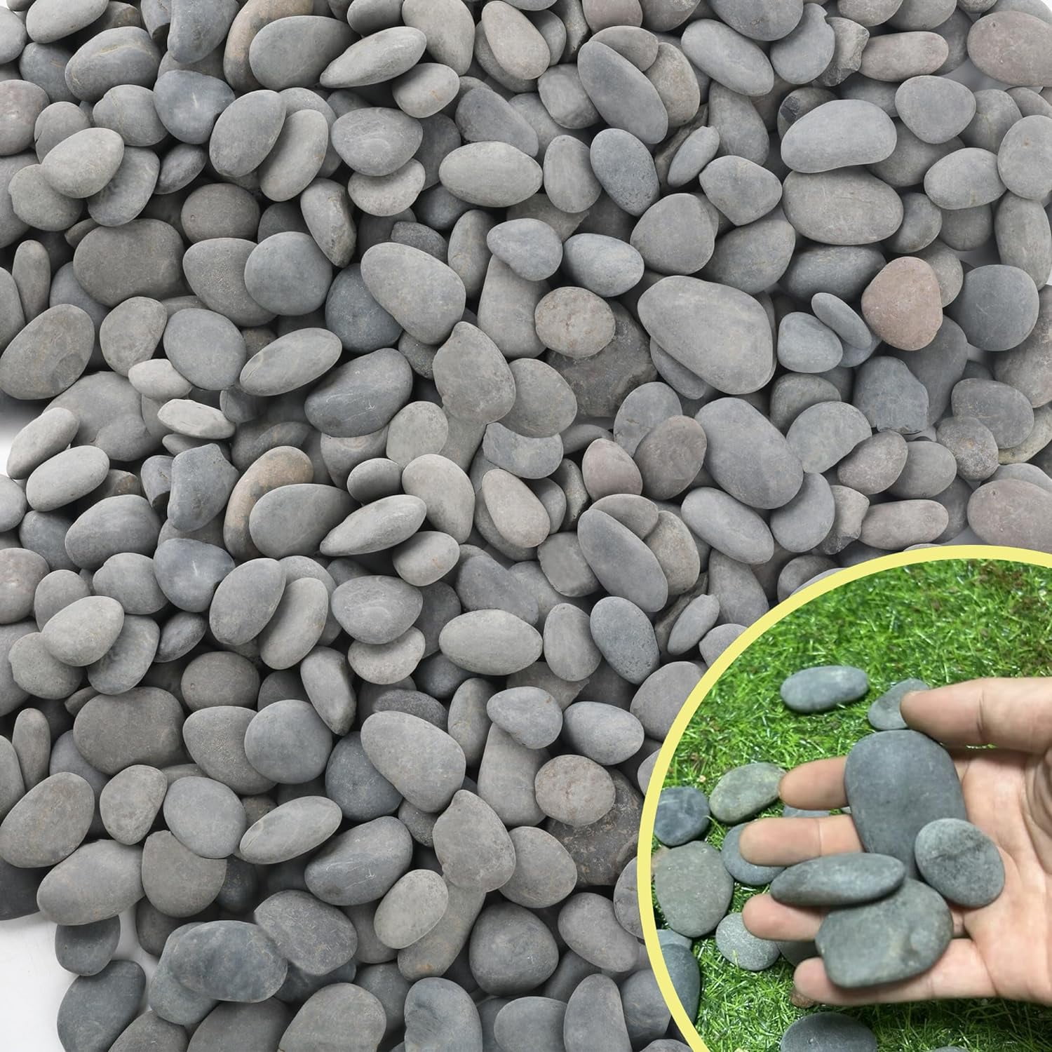 45LB River Rocks,Mexican Beach Pebbles for Plants,Potting,Garden ...