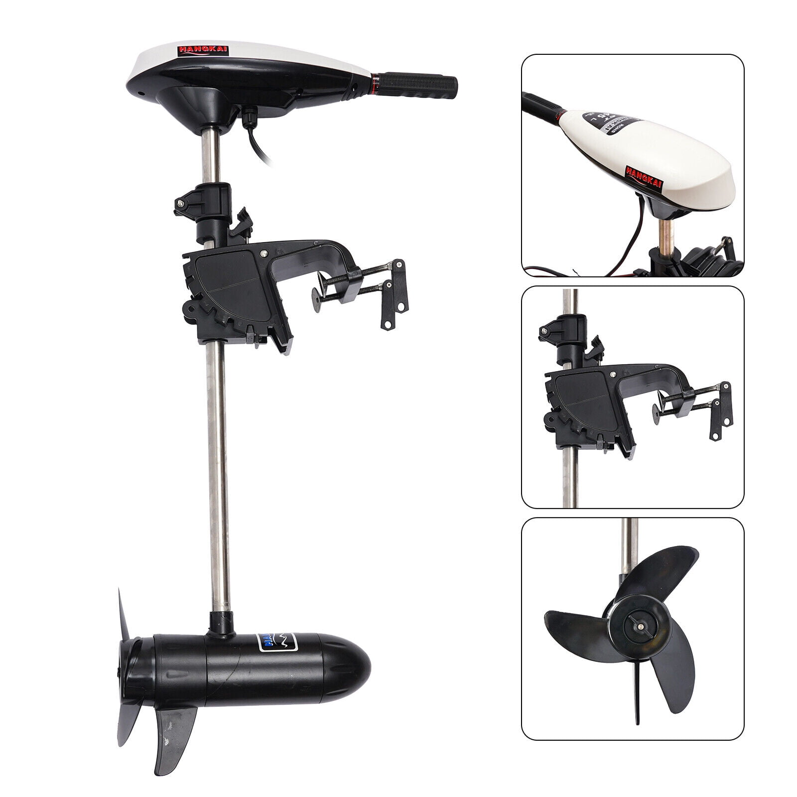 45LBS 12V Electric Trolling Outboard Motor Trolling Motor Fishing Boat ...