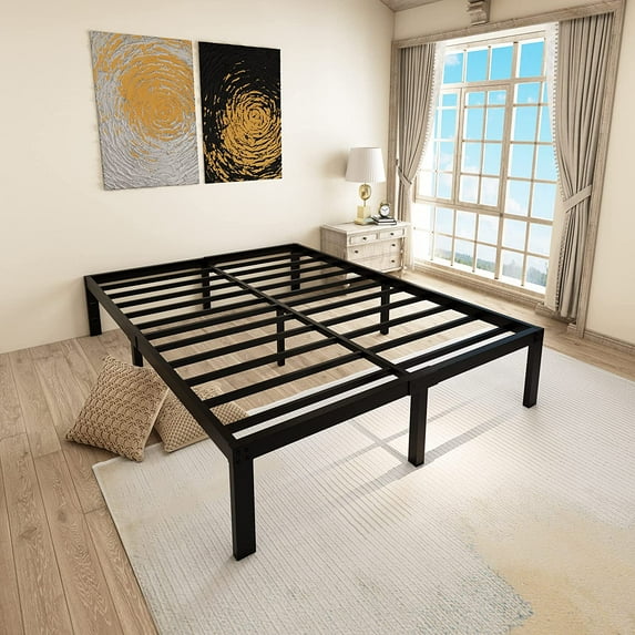45MinST 14 Inch Reinforced Platform Bed Frame/3500lbs Heavy Duty/Easy ...