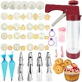 45PCS Cookies Press Gun Kit Set,DIY Cookie Maker With 16Cookie Discs ...