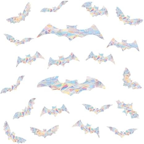 45PCS Halloween Bat Window Stickers Prevent Birds from Hitting Windows ...