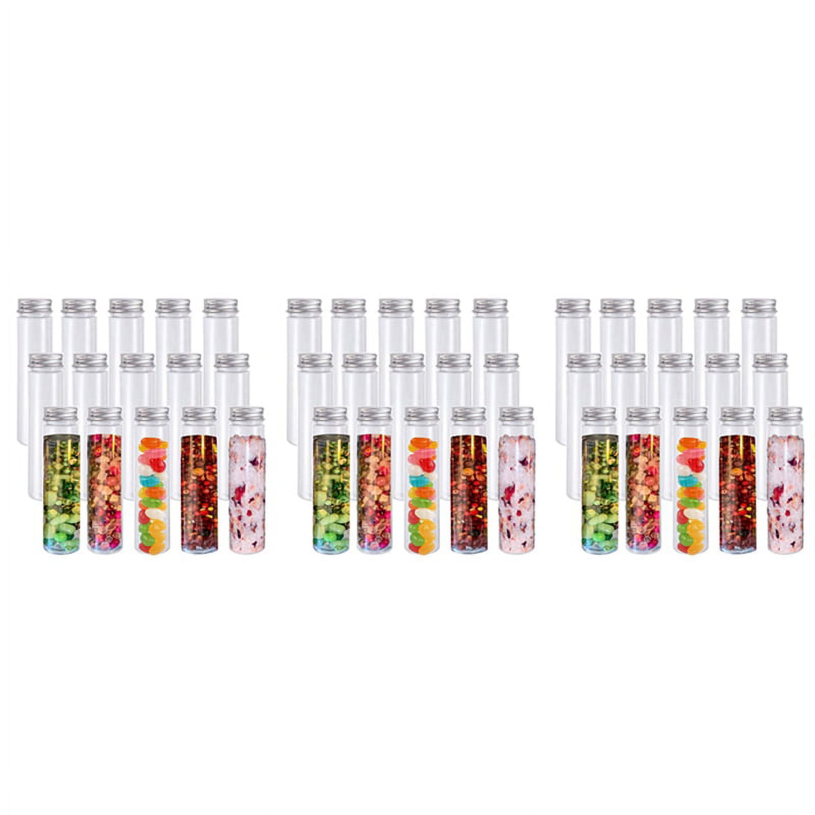 45Pcs 110Ml Plastic Test Tube,Clear Flat Test Tubes,Plastic Test Tubes ...