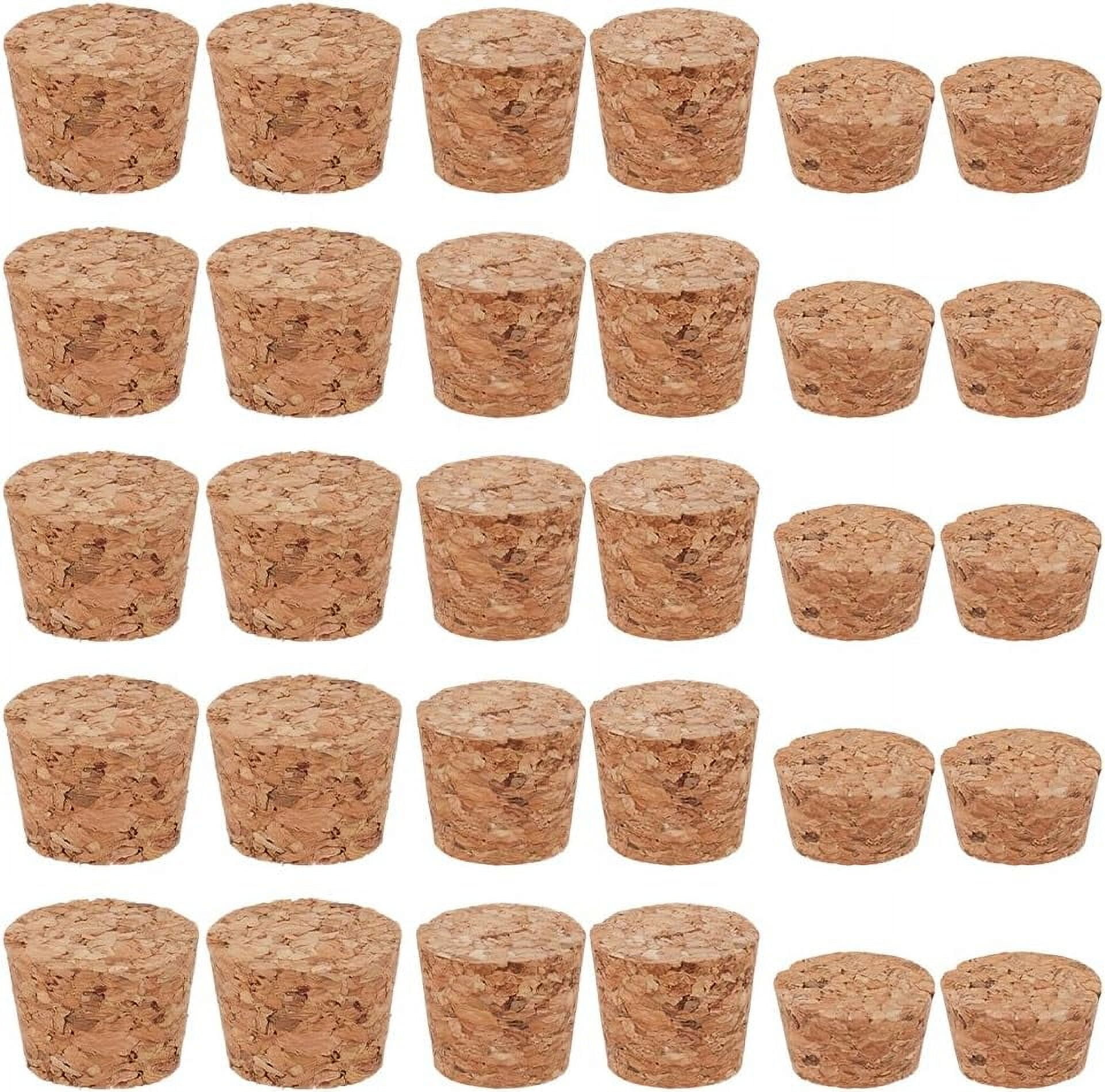 45Pcs 3 Sizes Cork Bottle Stoppers 0.77 to 0.83 Inch Diameter Wooden ...