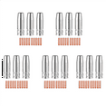 45Pcs CO2 Mig Welding Torch Aircooled MB 15AK Contact Tip Holder Gas Nozzle 0.8mm Welder Shield ...