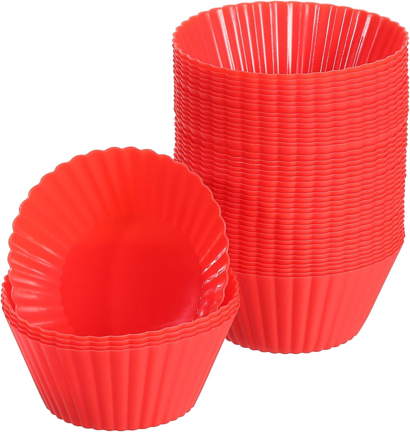 45Pcs Silicone Cupcake Liners, Non-Stick Baking Cups, for Cooking Eggs ...