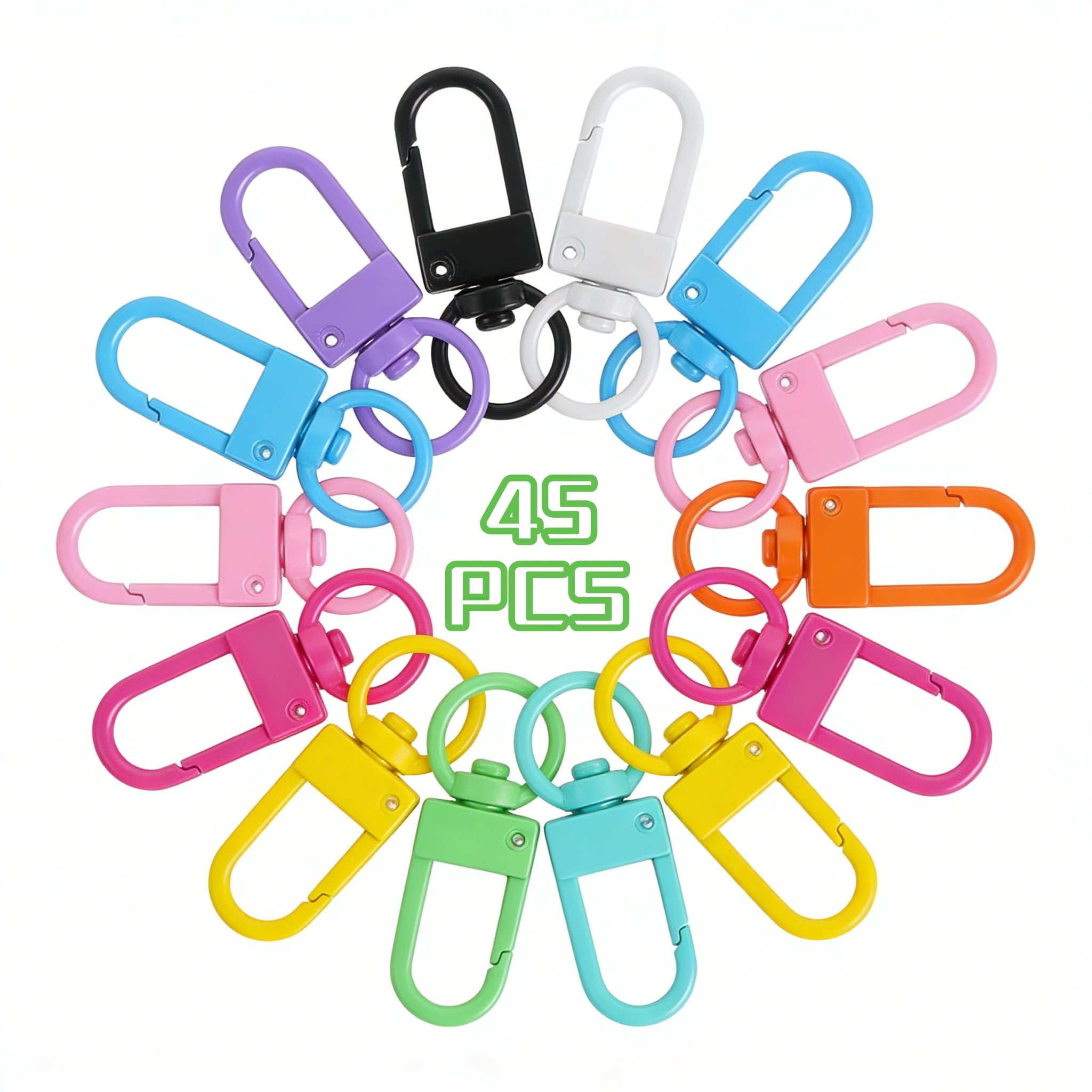 45Pcs Small Metal Lobster Claw Clasps Lanyard Clips, 32mm Colorful ...