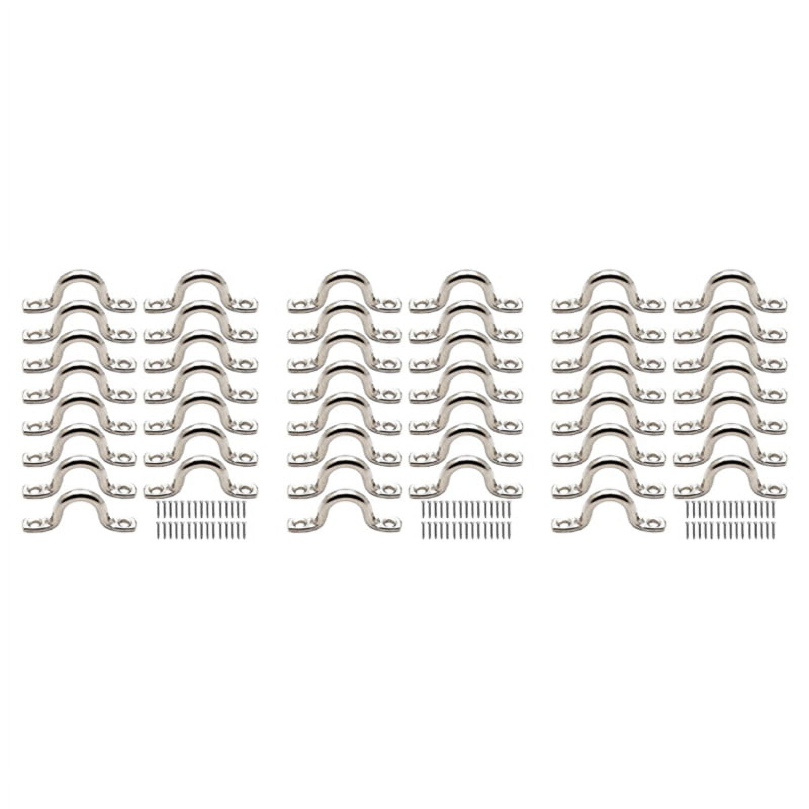 45Pcs Stainless Steel Plate Eye Plates Ceiling Hook Kayak Eye Plate ...