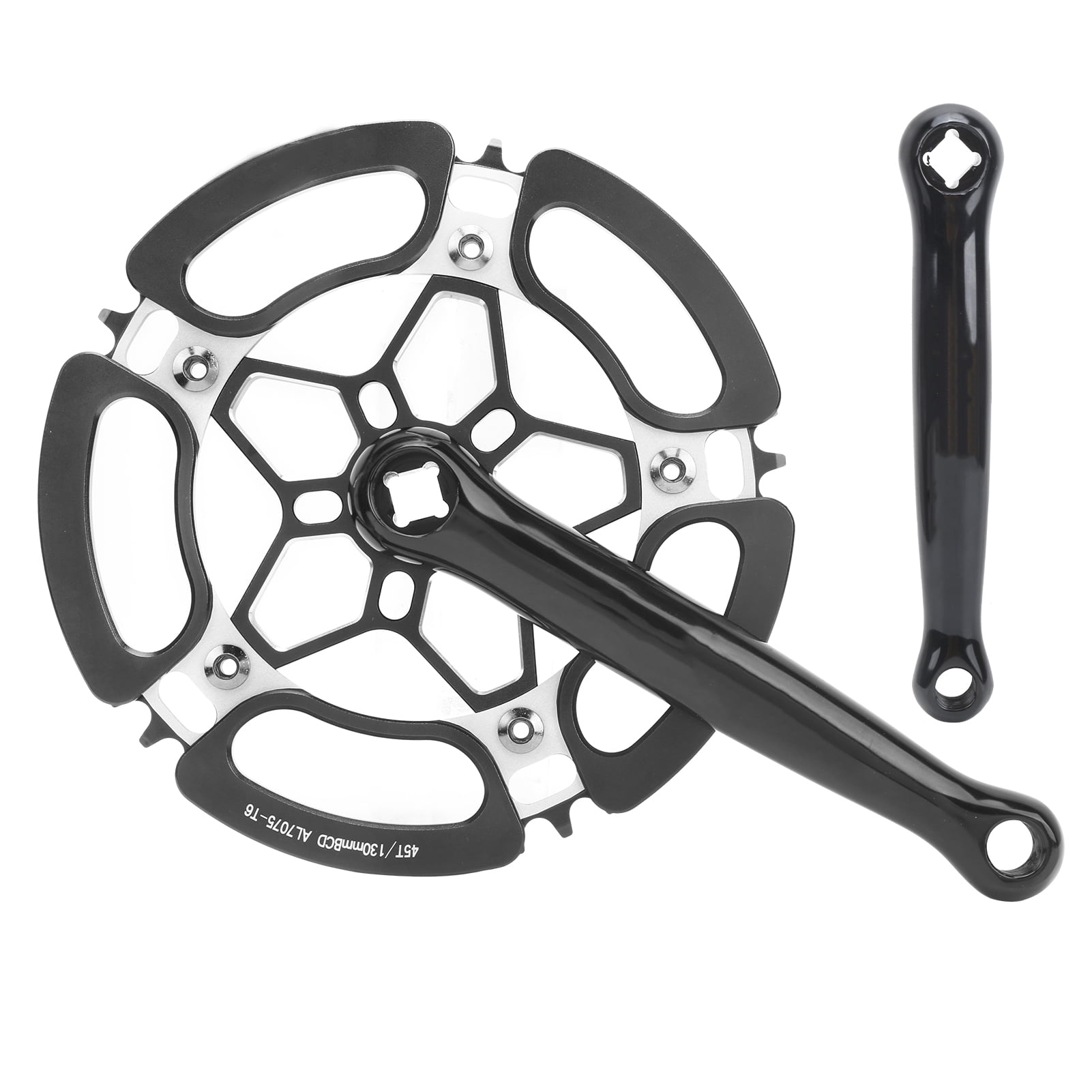 45T Bike Crankset Crank Arm Aluminium Alloy Single Speed Crank Arm ...