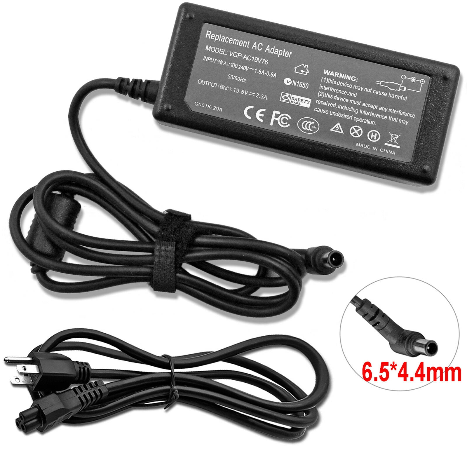 45W 19.5V 2.3A AC Adapter Charger Cord for Sony Vaio VGP-AC19V76 ADP ...