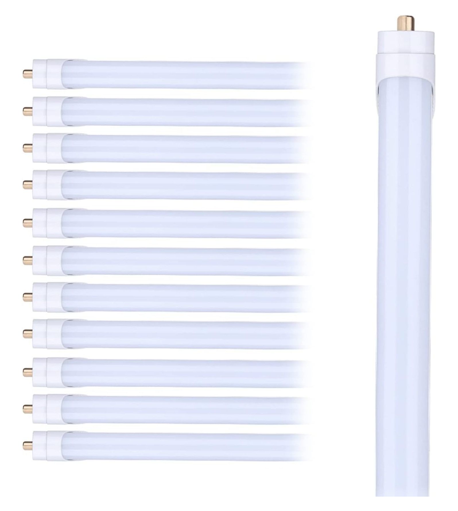 45W 8FT LED Tube Light, T8 T10 T12 Single Pin (FA8), 6000K Cold White ...