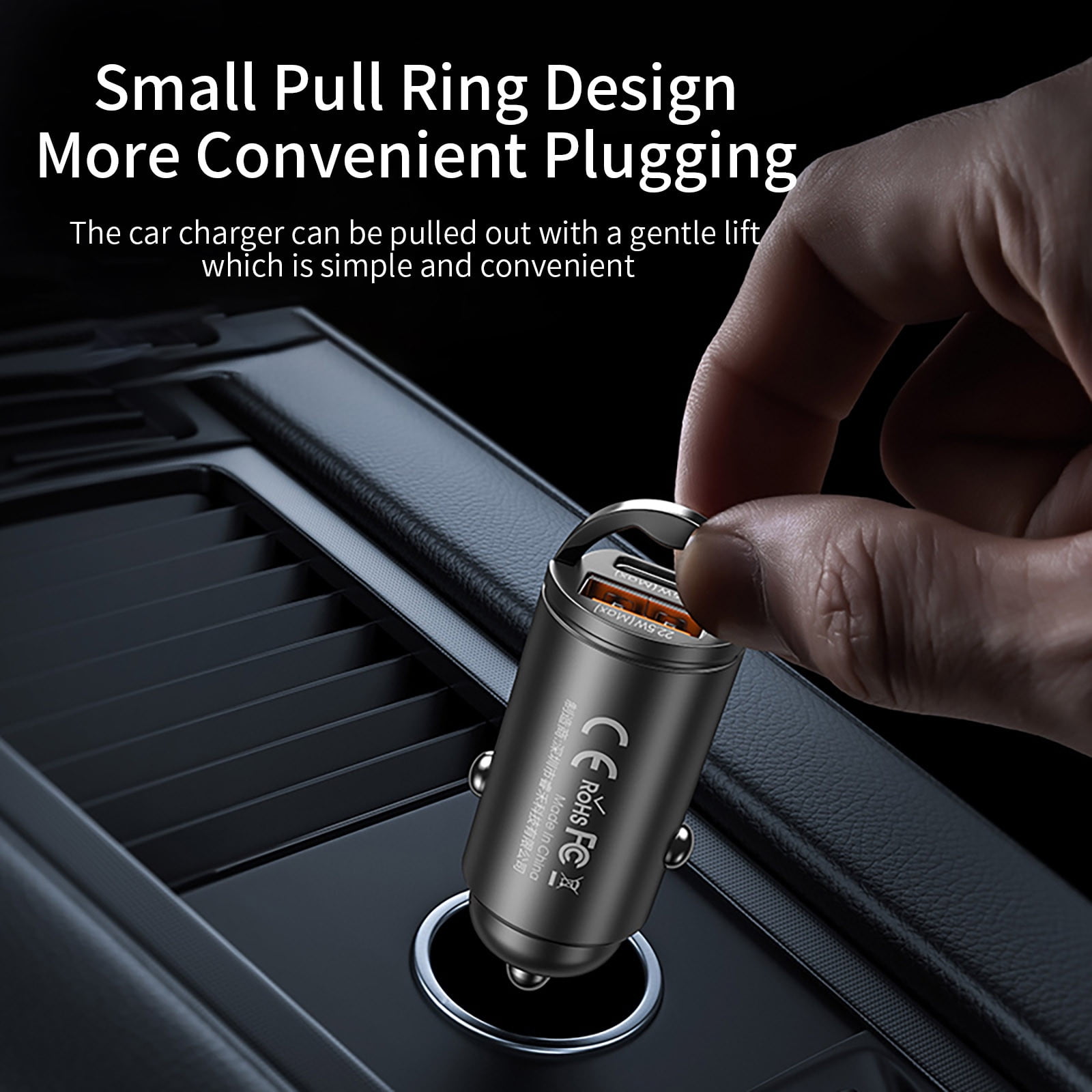 45W Fast Charging Car Charger, USB-C Compatible, High-Speed Power ...