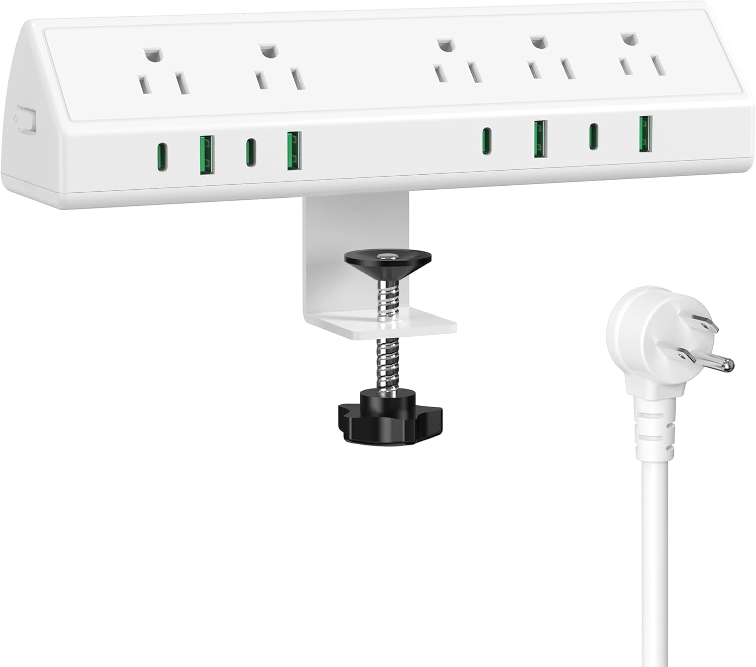 45W Fast Charging Station,Desk Clamp Power Strip,4 PD USB-C Ports,5 AC ...