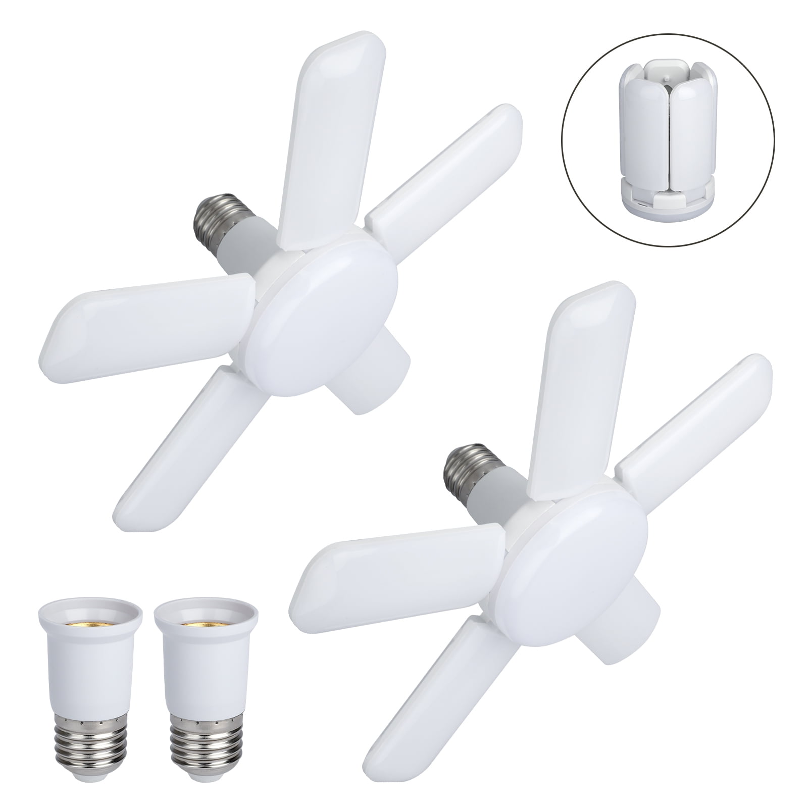 45W LED Garage Lights, 3 LED Heads Foldable Trilright Garage Ceiling ...