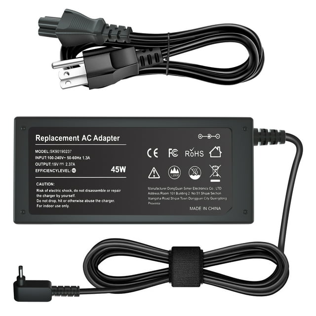 Acer 45W Charger for Aspire 5 A515-44, A515-46, Chromebook R11 C720 ...