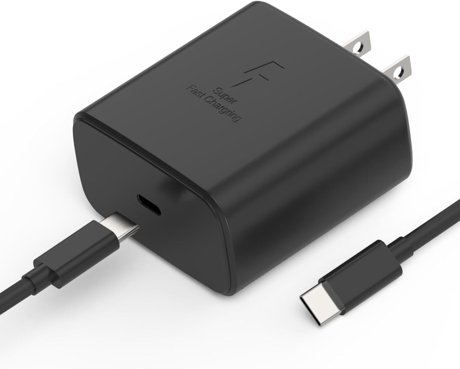 Jiuchu 45W Samsung Charger, USB-C Super Fast Charging, 6ft Cable, Black ...