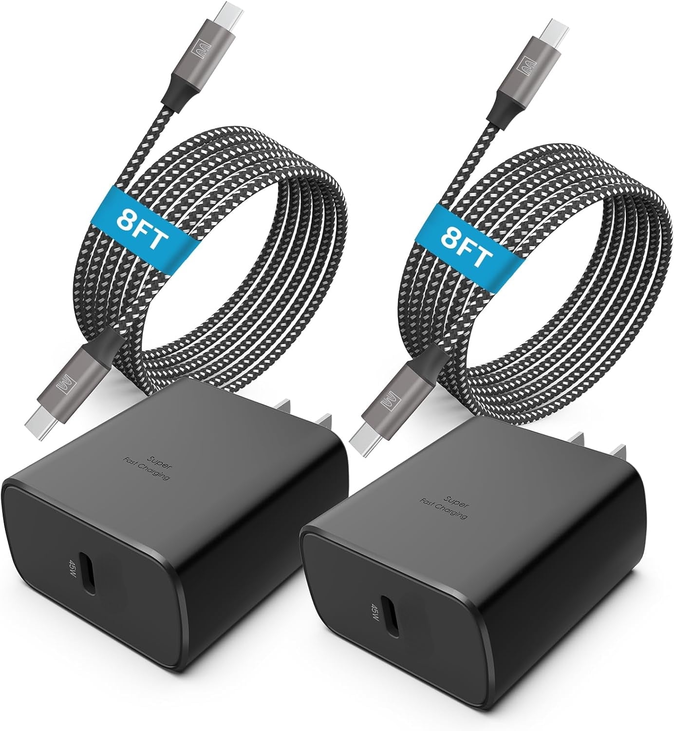 45W Super Fast Charger Type C, [2 Pack] 45 Watt USB-C Charger PD/PPS ...