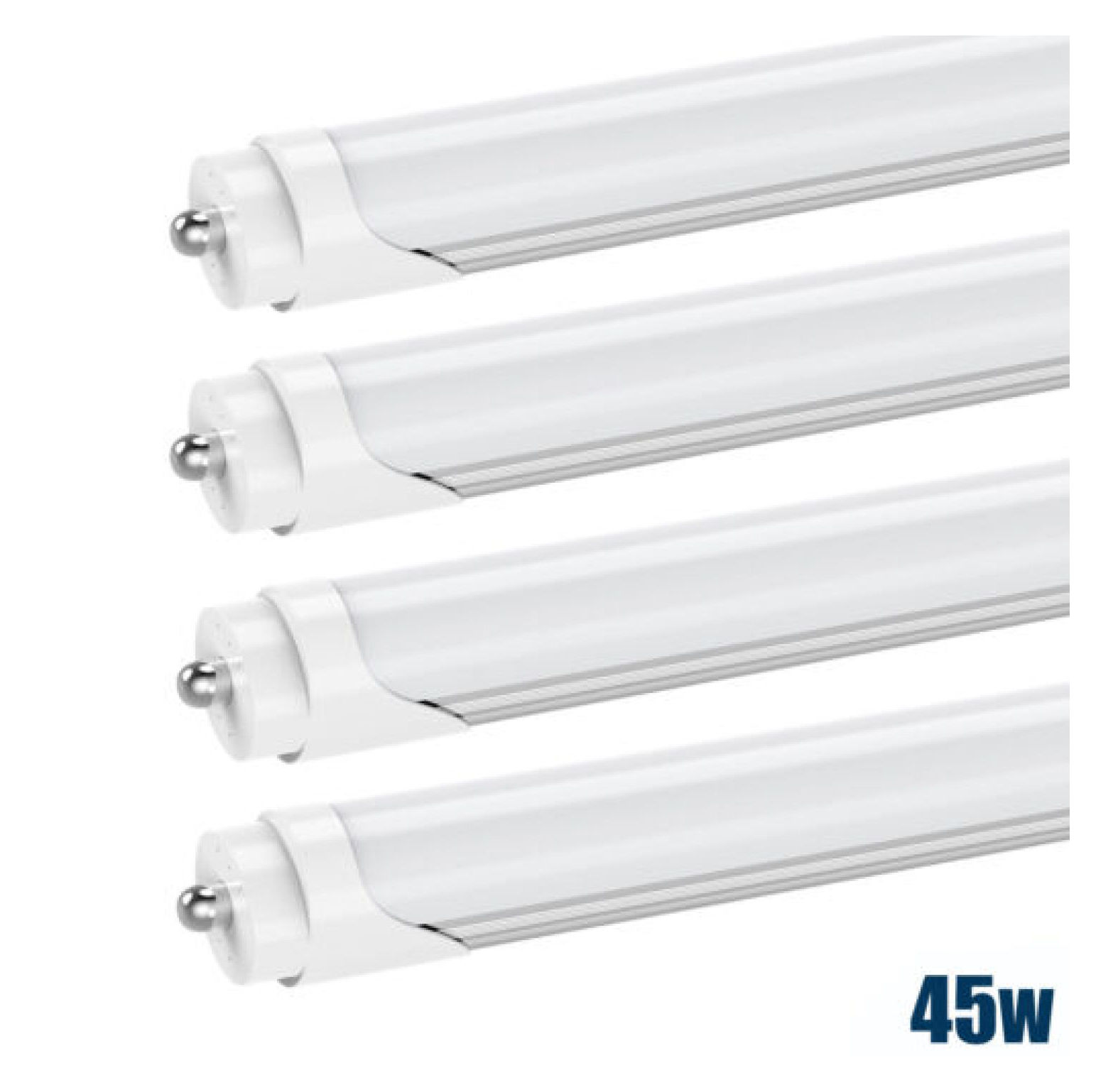45W T8 8FT LED Shop Light Bulbs FA8 Single Pin LED Tube Light 5500K ...