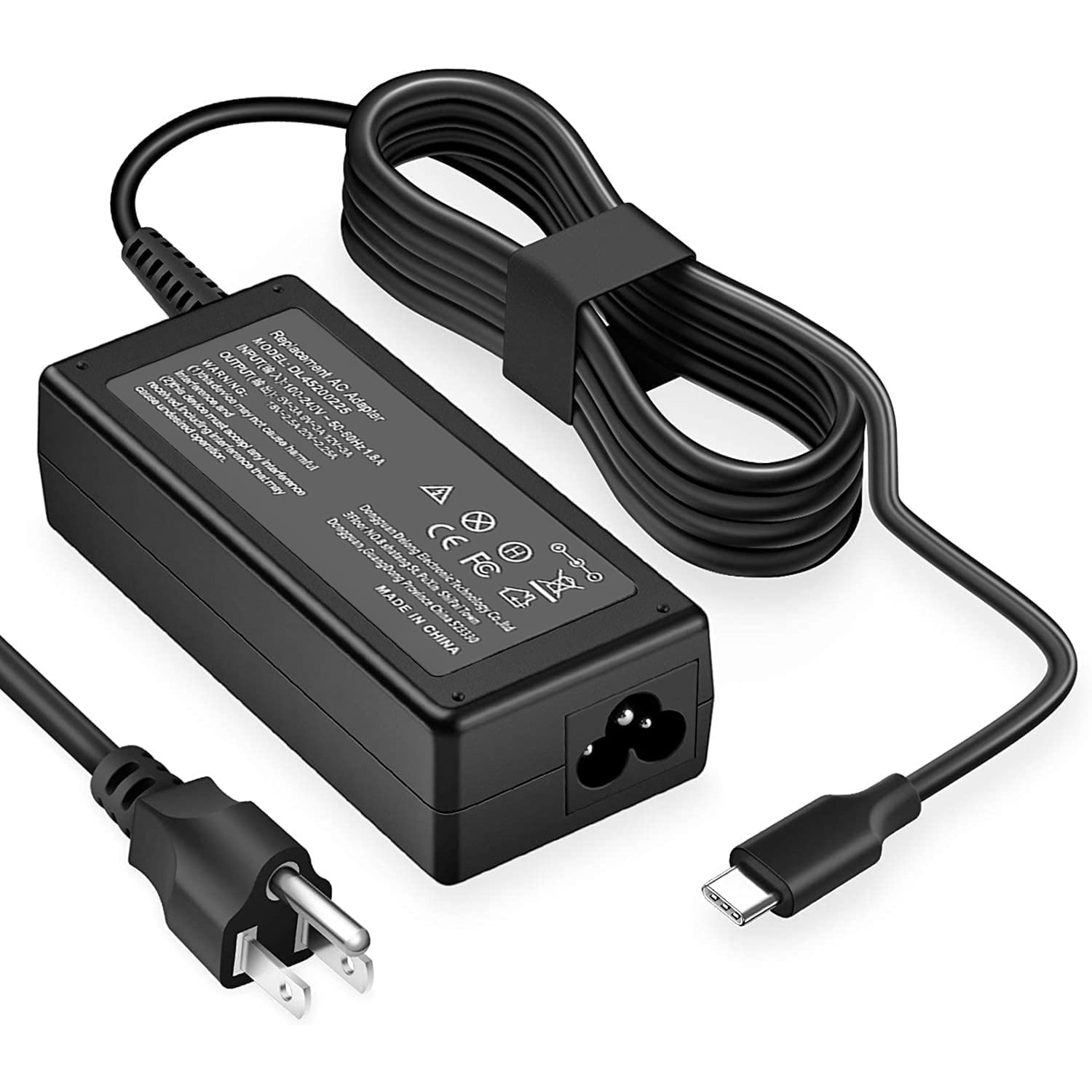 45W Type C USB C Chromebook Charger for Lenovo ThinkPad V15 E14 E16 ...