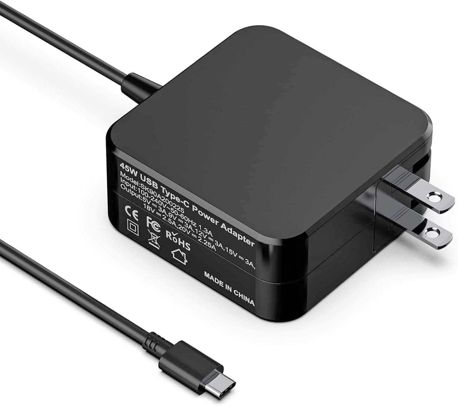 45W USB C Charger for HP Chromebook 14 14A G5 11 11A G6 G7 G8 EE R13 X360 14-ca051wm ca052wm ...