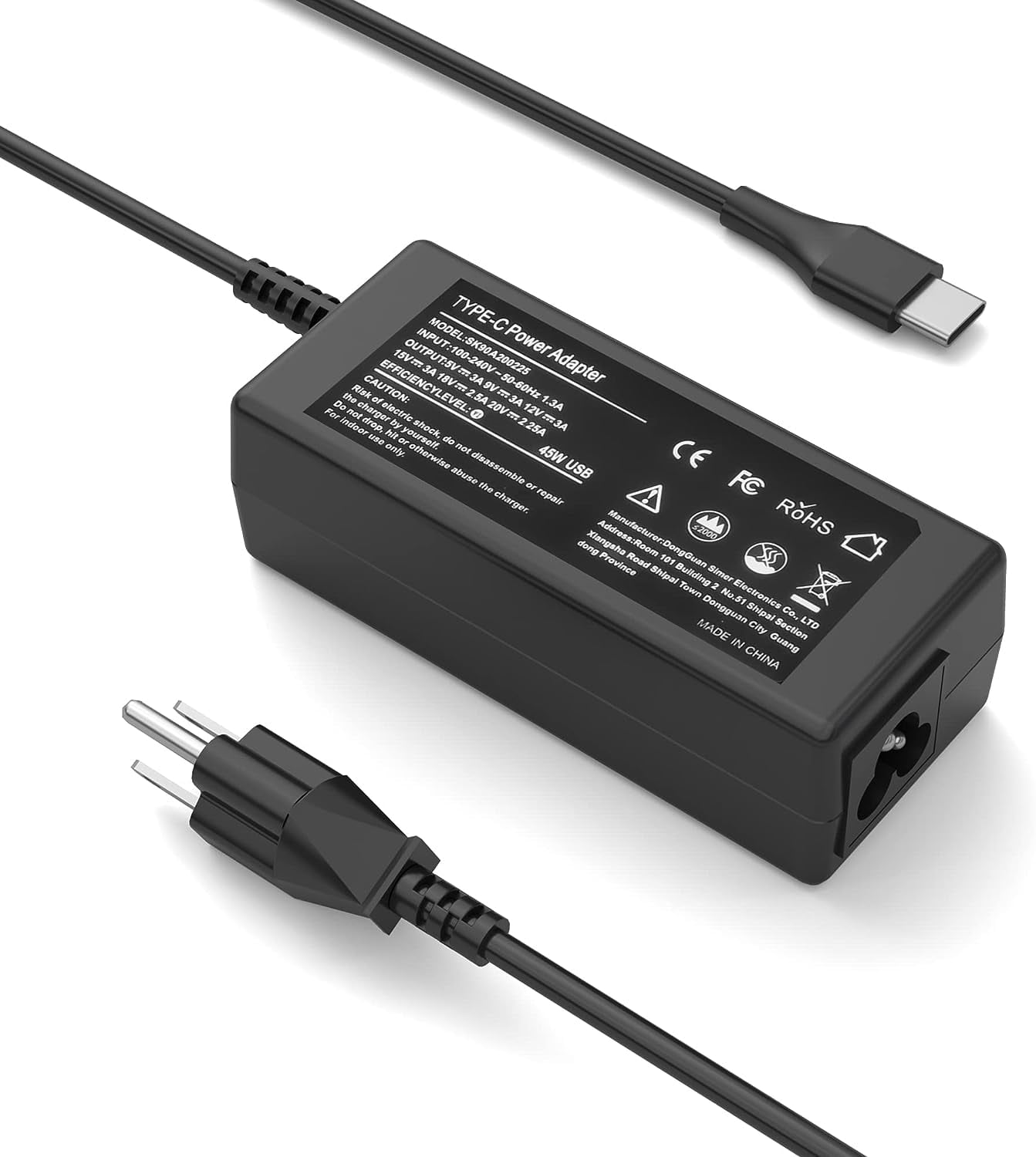 45W USB C Chromebook Charger Replacement Compatible with HP, Dell ...