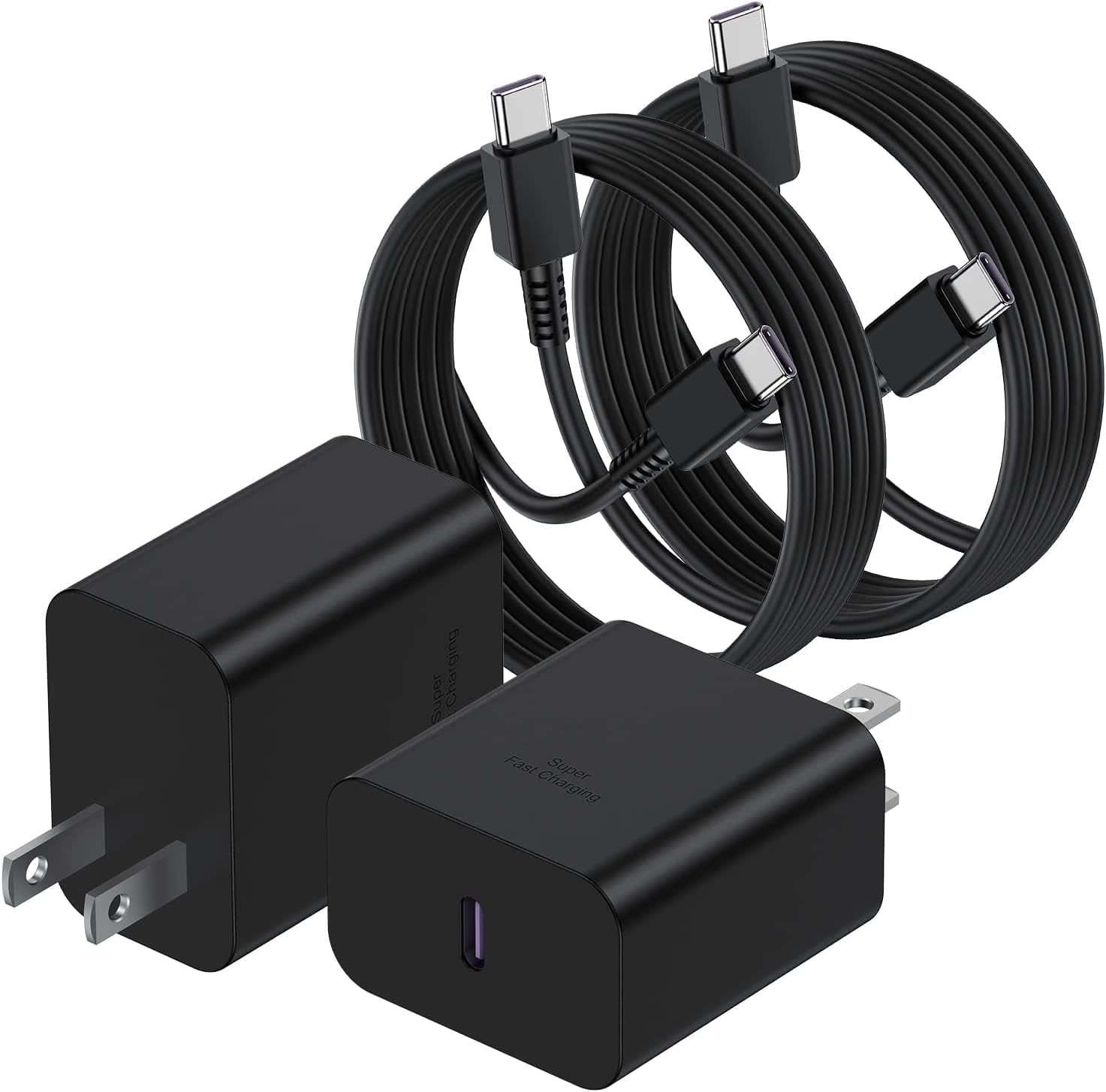 45W USB-C Super Fast Charger for Samsung,2 Pack Android Phone Wall ...