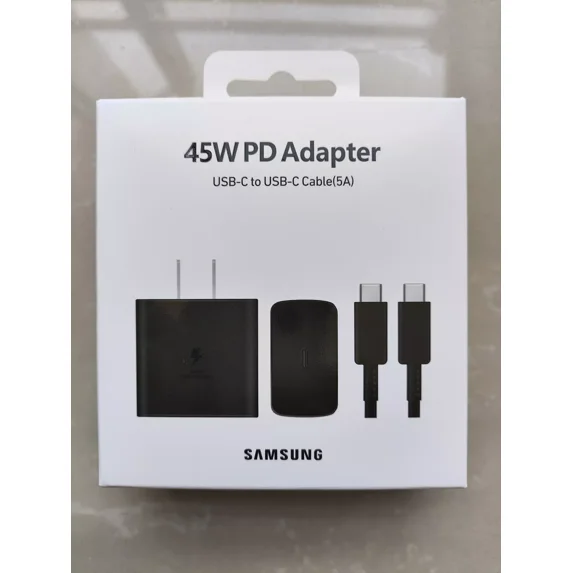 Samsung 45W USB-C Super Fast Charging Wall Charger with Type 3FT C Cable ( Comes with 2 year ...