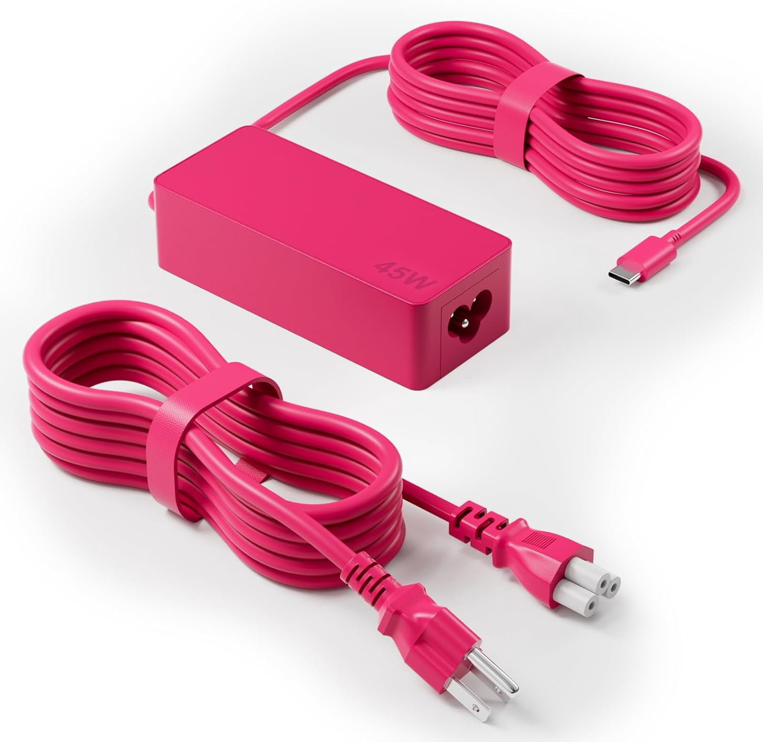 45W USB Type C Chromebook Charger Pink Color Compatible with HP ...